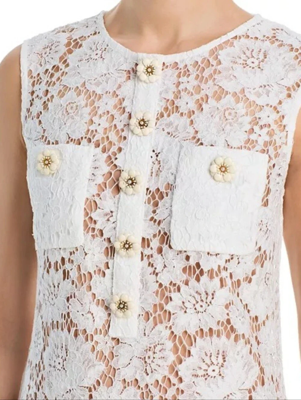 Self-Portrait | Dresses | Selfportrait White Lace Mini Dress | Poshmark